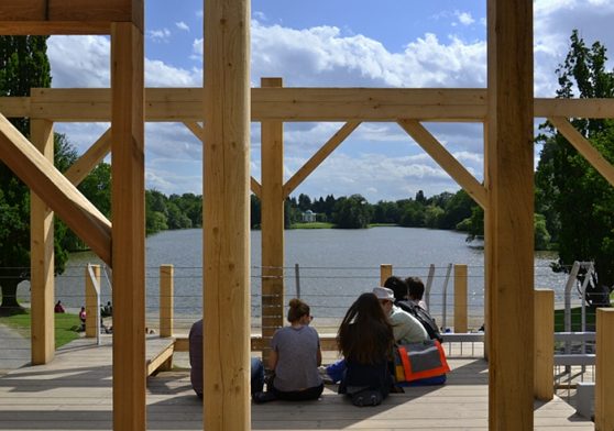 Sam Durant, Scaffold (Blick auf die Schwaneninsel) – blindbild